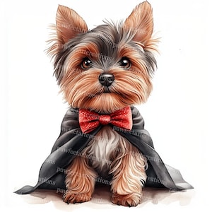 10 Cute Yorkie Clipart, Funny Yorkshire Terrier, Funny Dog, Printable ...