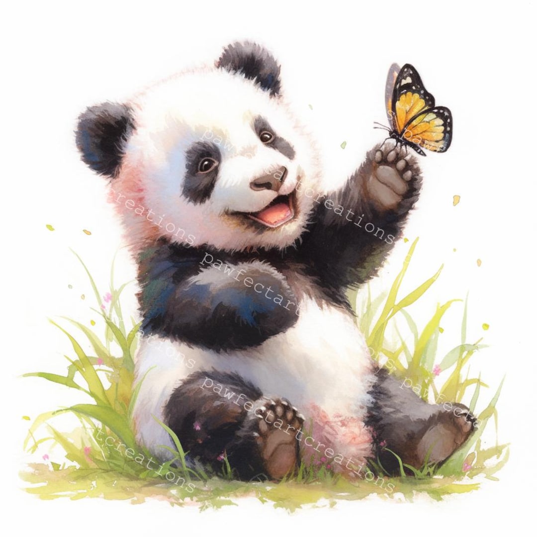 18 Baby Panda Clipart, Cute Panda, Baby Panda, Printable Watercolor ...