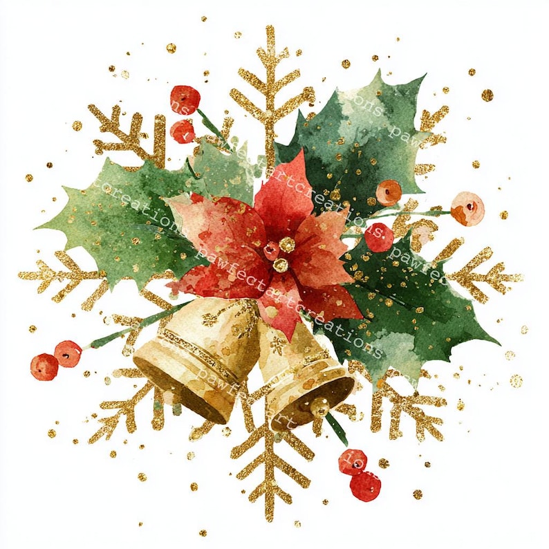 18 Christmas Snowflake Clipart, Winter Art, Xmas Snowflake, Christmas ...