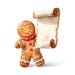 22 Gingerbread Holding Scroll Clipart, Cute Gingerbread, Christmas Art ...