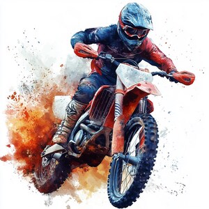 14 Dirt Bike Clipart, Motocross Clipart, Motorcycle, Printable ...