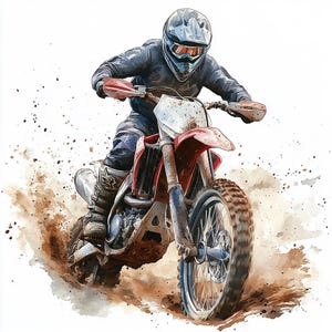 14 Dirt Bike Clipart, Motocross Clipart, Motorcycle, Printable ...