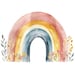 22 Boho Pastel Rainbow Clipart: Watercolor Floral Art (digital Download ...