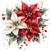 12 Poinsettia Decor Clipart, Christmas Card, Christmas Clipart ...