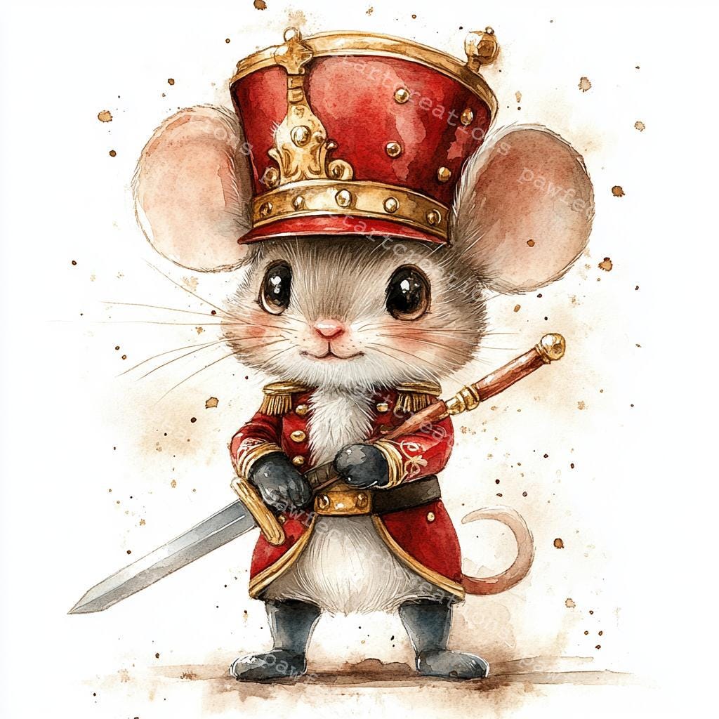 Nutcracker Mouse Clipart: Watercolor Christmas Jpgs (digital Download ...