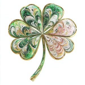 St. Patrick's Day Shamrock Clipart: Watercolor Four Leaf Clover ...