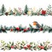 Christmas Garland Borders Clipart: Watercolor Card Design (digital ...