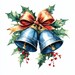 Christmas Bell Clipart: Golden Watercolor Jingle Bells (digital ...