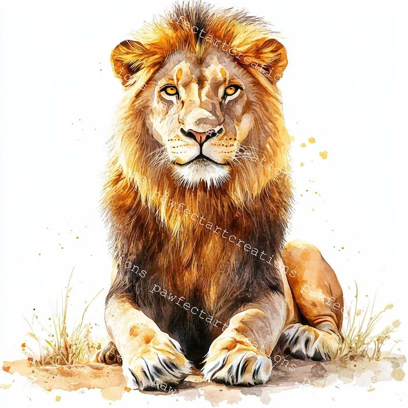 14 Lion Clipart, Watercolor Lion, Lion Sublimation, Printable ...
