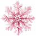 Pink Watercolor Snowflake Clipart: Winter Craft Jpgs (digital Download ...