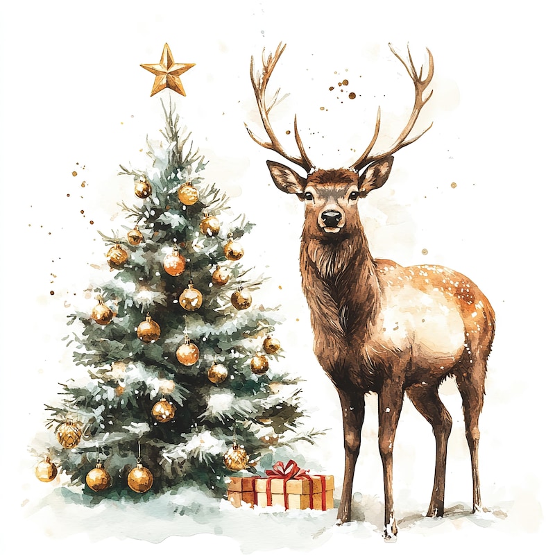Christmas Deer - Etsy