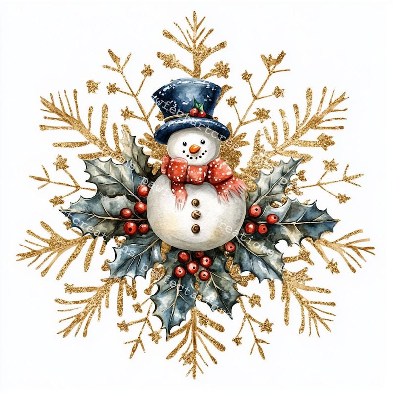 18 Christmas Snowflake Clipart, Winter Art, Xmas Snowflake, Christmas ...