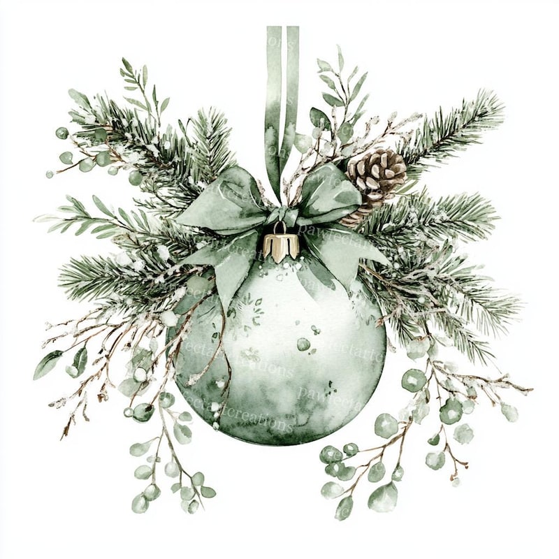 Christmas Bauble Clipart - Etsy Australia