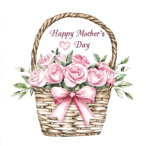 10 Happy Mothers Day Flower Clipart, Mother's Day Sublimation,printable ...