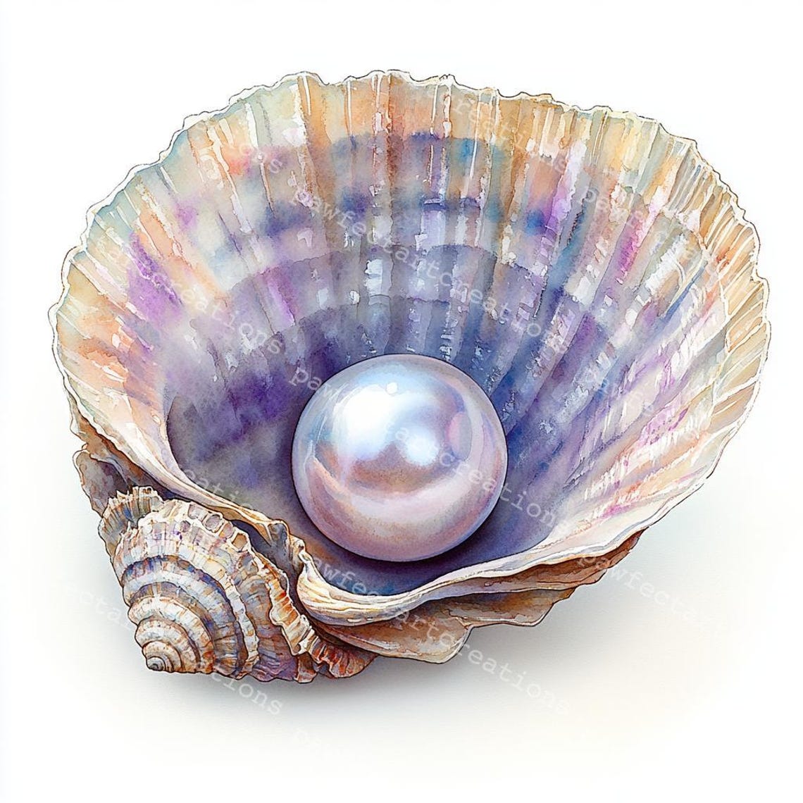 10 Clam Shell With Pearl Clipart, Sea Shell With Pearl Clipart ...