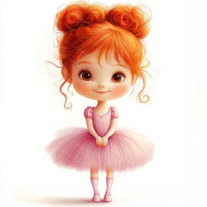 10 Red Haired Little Girl Clipart, Cute Girl, Little Girl, Printable ...