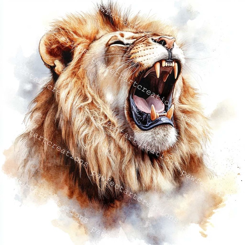 14 Lion Clipart, Watercolor Lion, Lion Sublimation, Printable ...