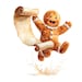 22 Gingerbread Holding Scroll Clipart, Cute Gingerbread, Christmas Art ...