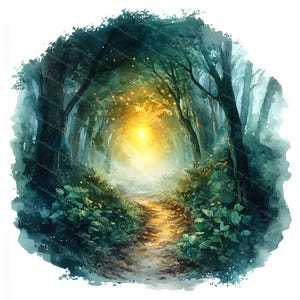 14 Enchanted Trail Clipart, Forest Landscape, Magic Forest, Fairy ...