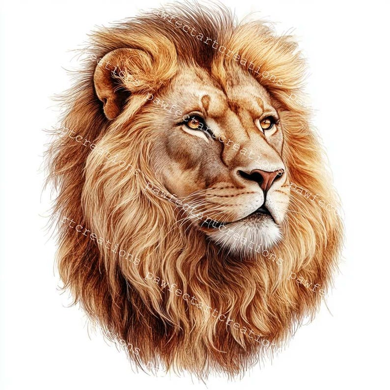 14 Lion Clipart, Watercolor Lion, Lion Sublimation, Printable ...