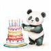 10 Cute Panda With Birthday Cake Clipart, Cartoon Panda Clipart ...