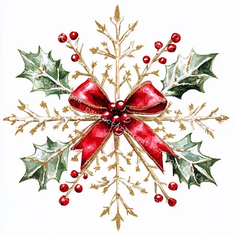 18 Christmas Snowflake Clipart, Winter Art, Xmas Snowflake, Christmas ...