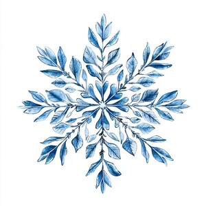 Watercolor Snowflake Clipart: Winter Craft Graphics (digital Download ...