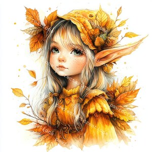 10 Autumn Elf Clipart, Fall Elf, Cute Elf, Fall Scrapbooking,printable ...