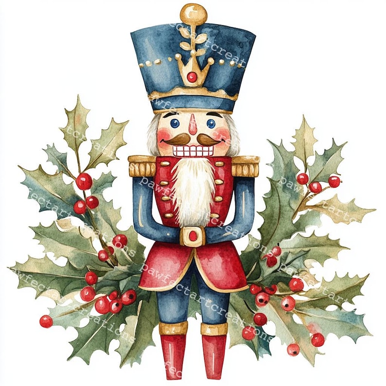 Christmas Nutcracker Clipart: Watercolor Style (digital Download) - Etsy
