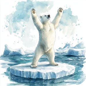 10 Cute Polar Bear Clipart,funny Polar Bear, Yoga Bear,printable ...