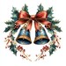 Christmas Bell Clipart: Golden Watercolor Jingle Bells (digital ...