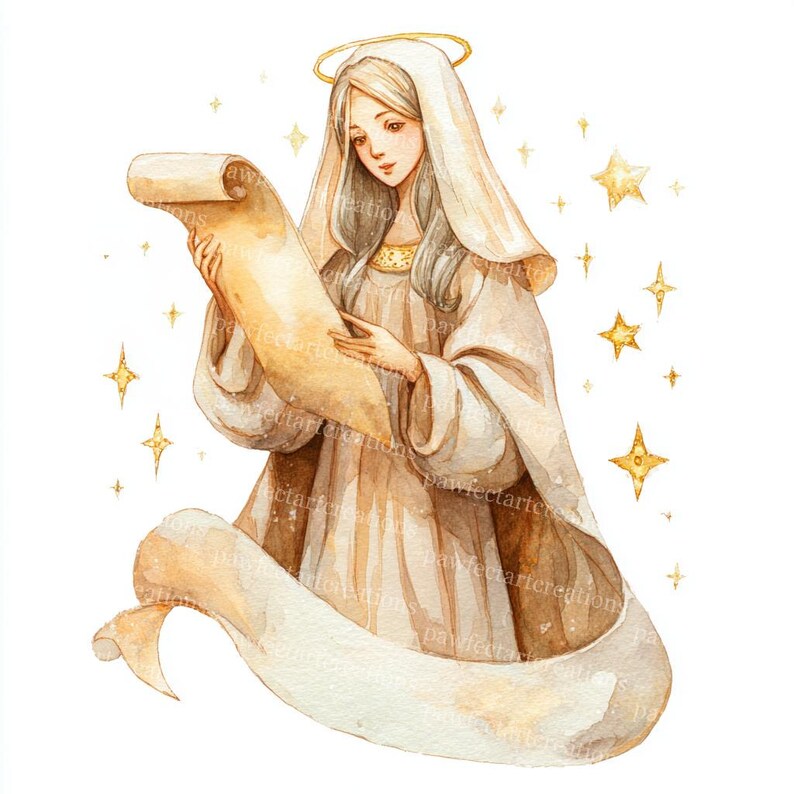 15 Christmas Angel Holding Scroll Clipart,christmas Art,christmas Card ...