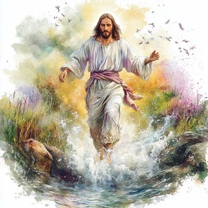 Jesus Christ Clipart: Easter Resurrection Watercolor Art (digital ...