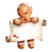 22 Gingerbread Holding Scroll Clipart, Cute Gingerbread, Christmas Art ...