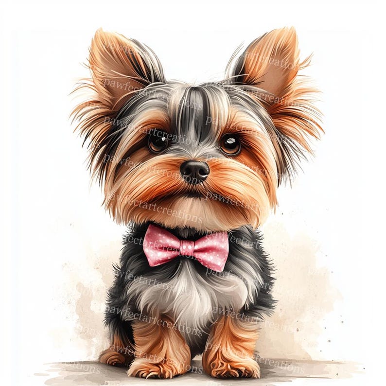 10 Cute Yorkie Clipart, Funny Yorkshire Terrier, Funny Dog, Printable ...