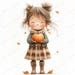 Autumn Girl Clipart: Watercolor Fall Season Art (digital Download) - Etsy