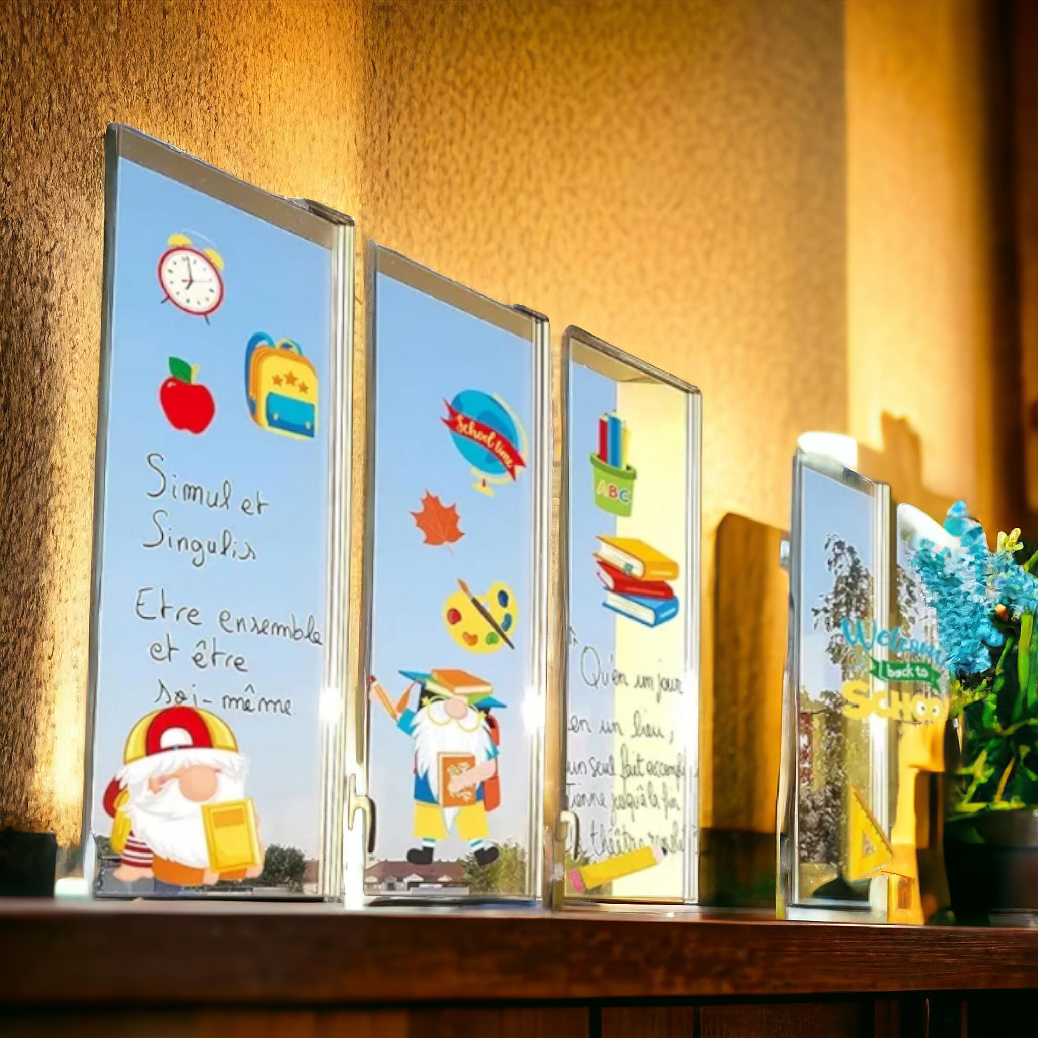 8 Sheets Back to School Window Clings Reusable Static Stickers for ...