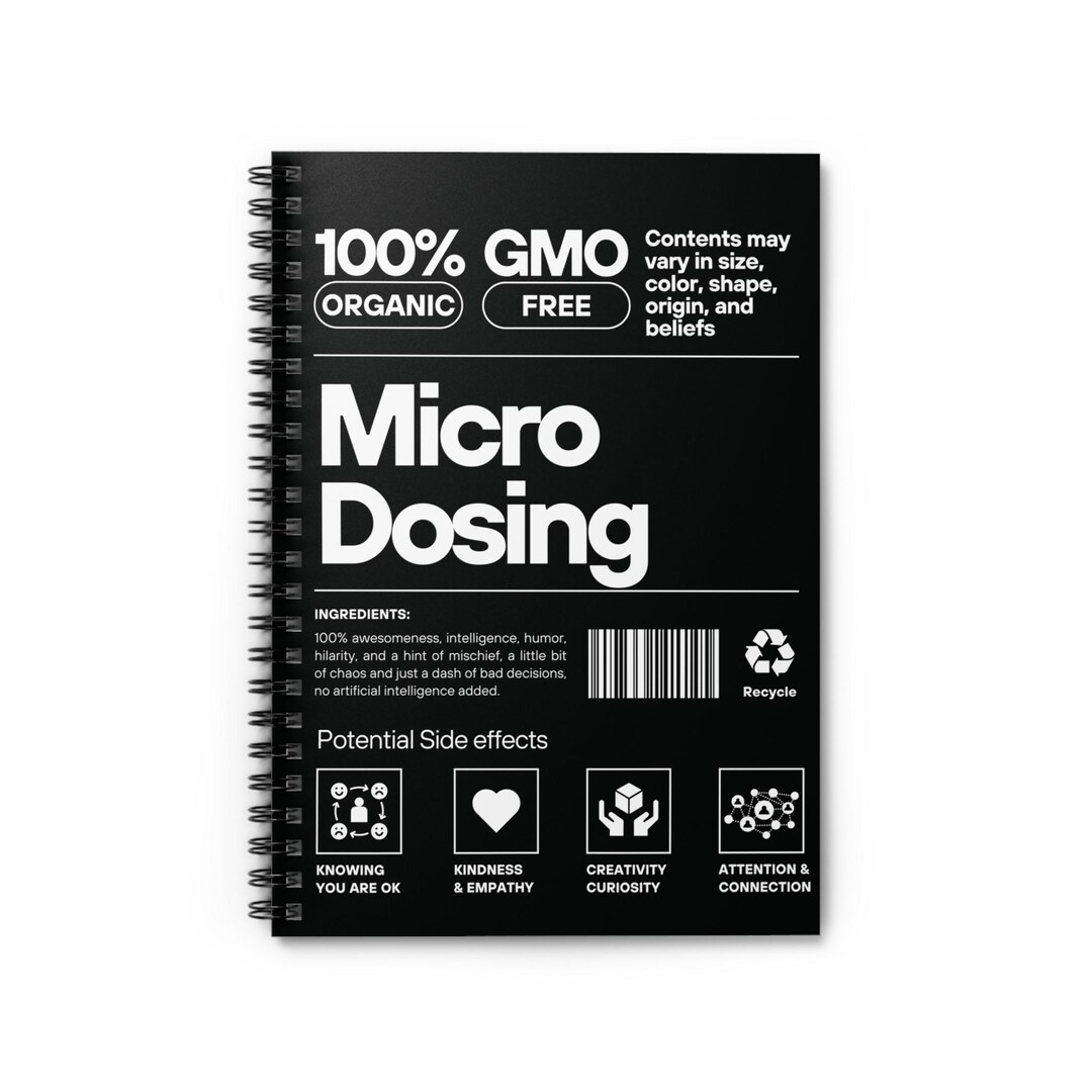 Microdose Journal, Microdosing Notebook, Magic Mushroom Lover, Gift for ...