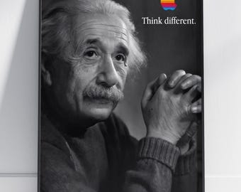 think different einstein poster