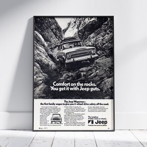 Jeep Vintage Magazine Poster Retro Advert Art Print, Perfect for Home ...