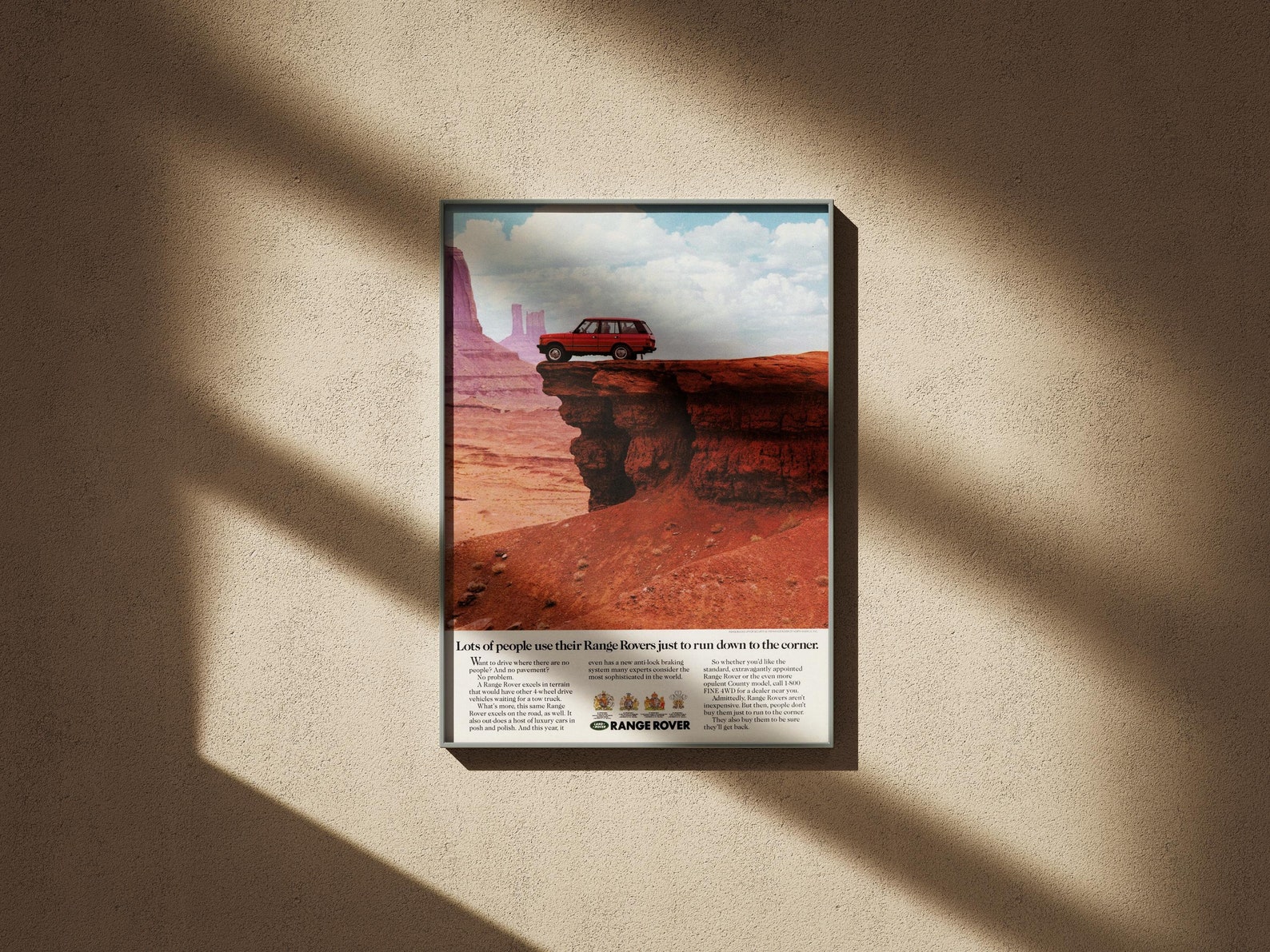 Range Rover Classic Poster Advert Vintage Retro Classic Art Print ...