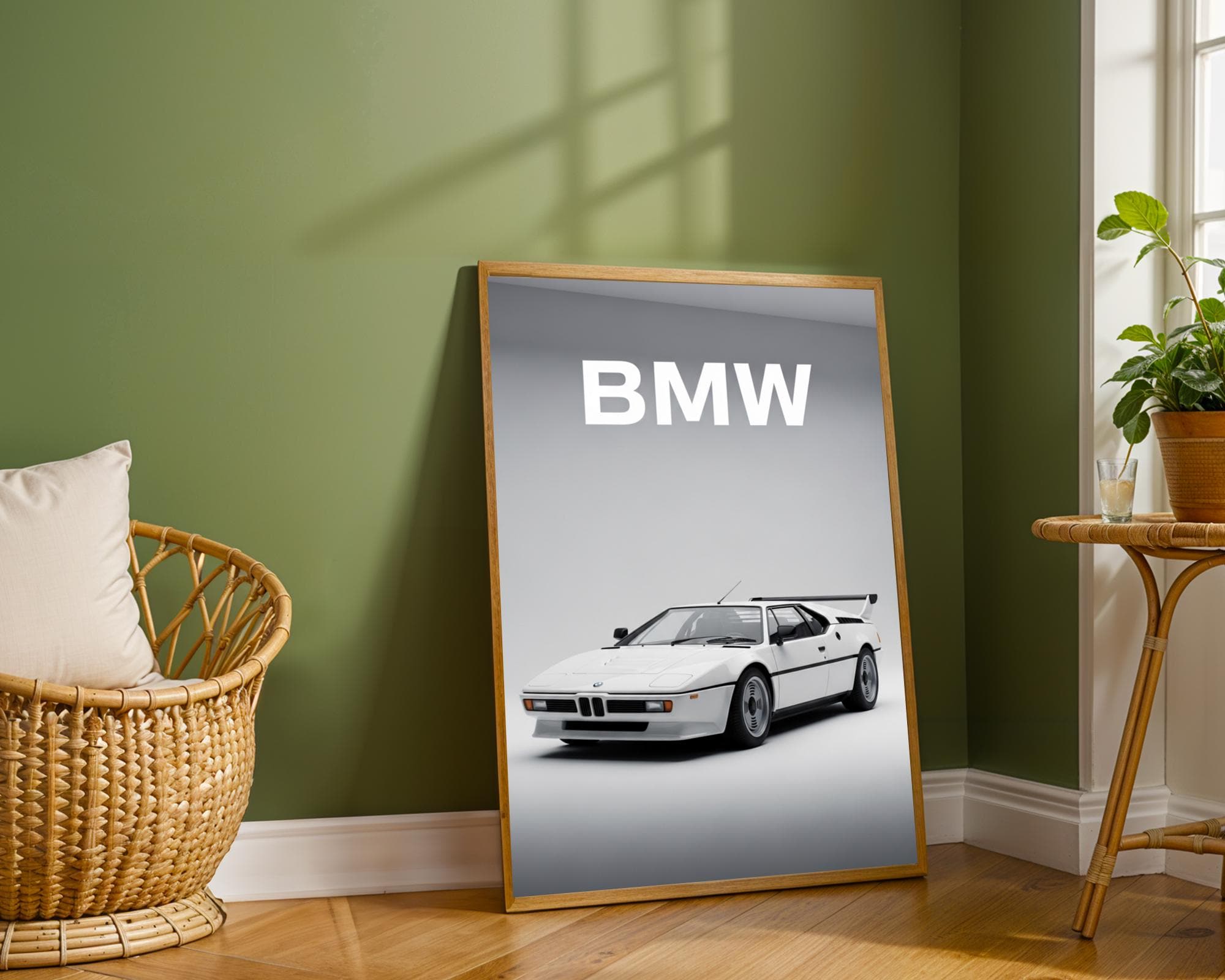 BMW M1 Car Art Print, Vintage BMW Poster, Classic Automotive Decor Art ...