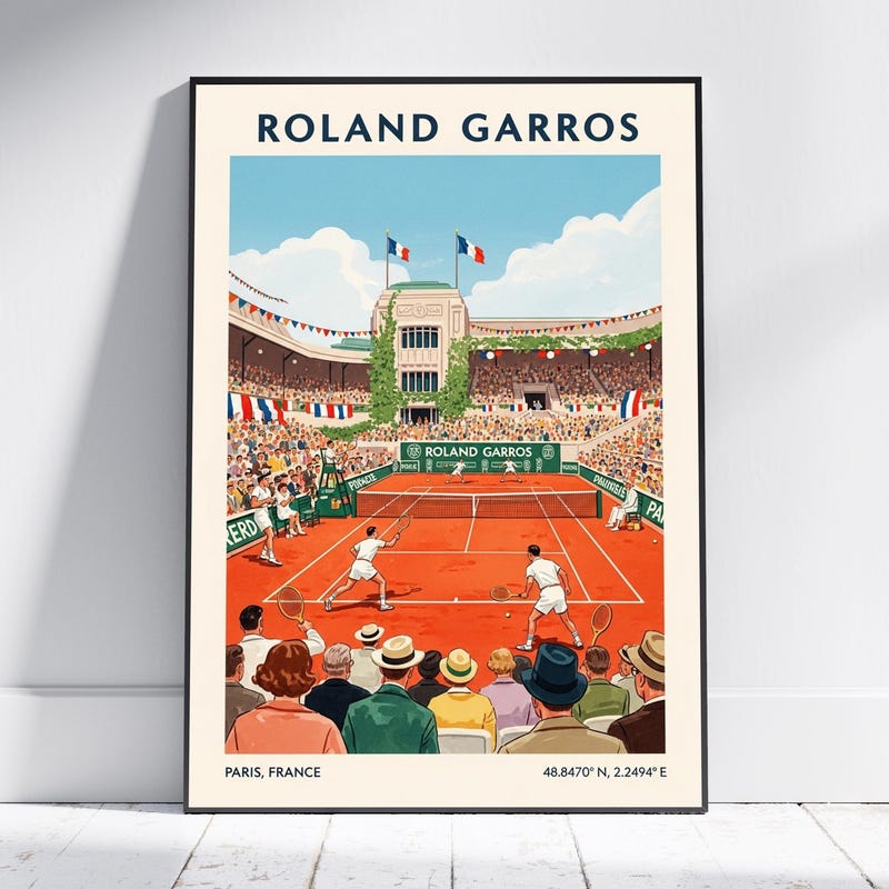 Roland Garros Poster - Etsy