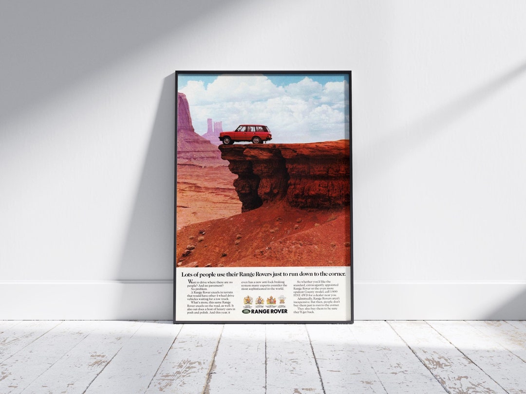 Range Rover Classic Poster Advert Vintage Retro Classic Art Print ...