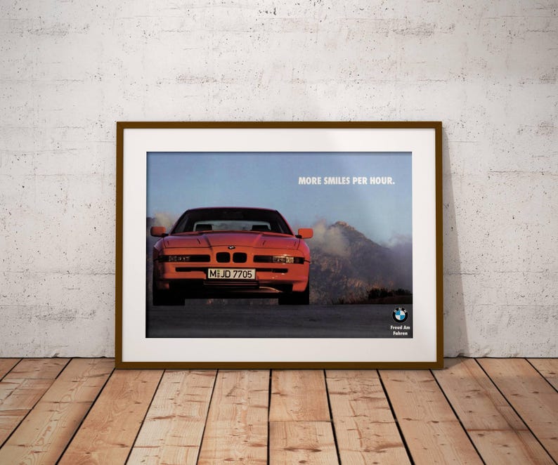 BMW M1 Poster Magazine Advert Authentic Vintage Retro Classic Art Print ...
