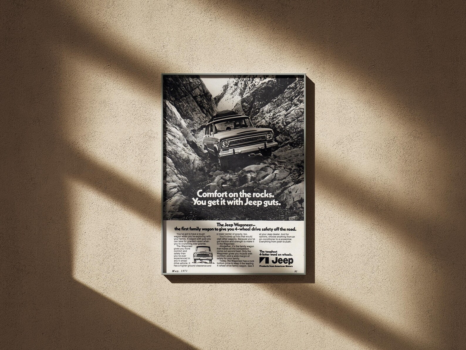 Jeep Vintage Magazine Poster Retro Advert Art Print, Perfect for Home ...