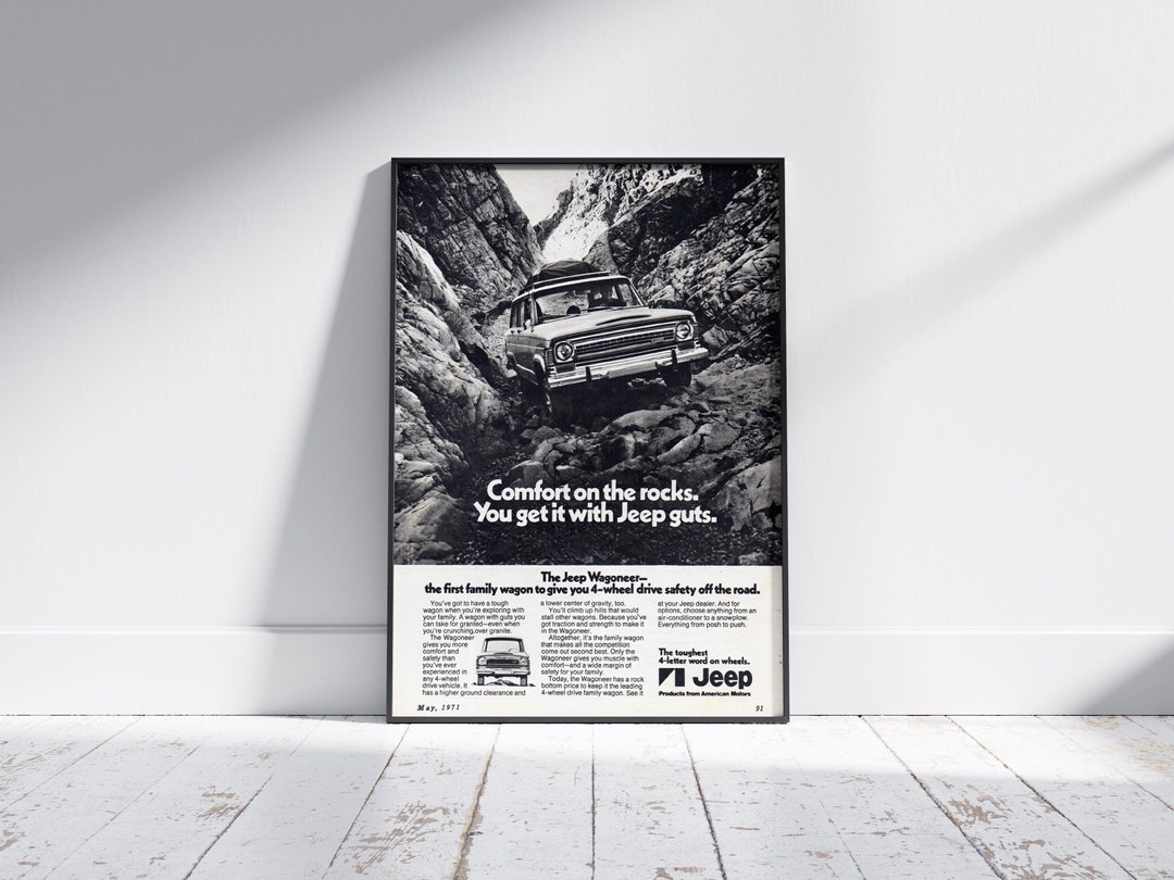 Jeep Vintage Magazine Poster Retro Advert Art Print, Perfect for Home ...