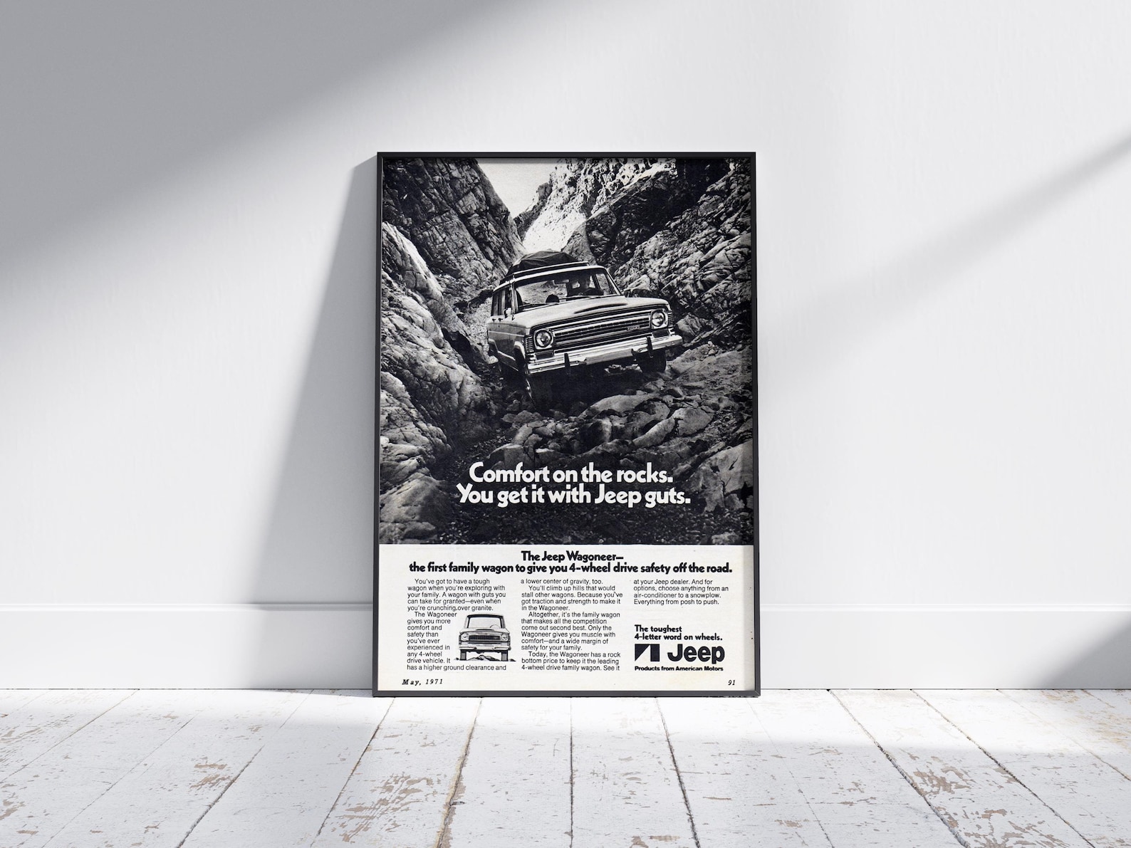 Jeep Vintage Magazine Poster Retro Advert Art Print, Perfect for Home ...