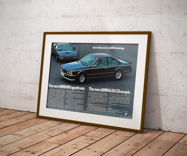 BMW E30 Magazine Advert Authentic Poster Vintage Retro Classic Art ...