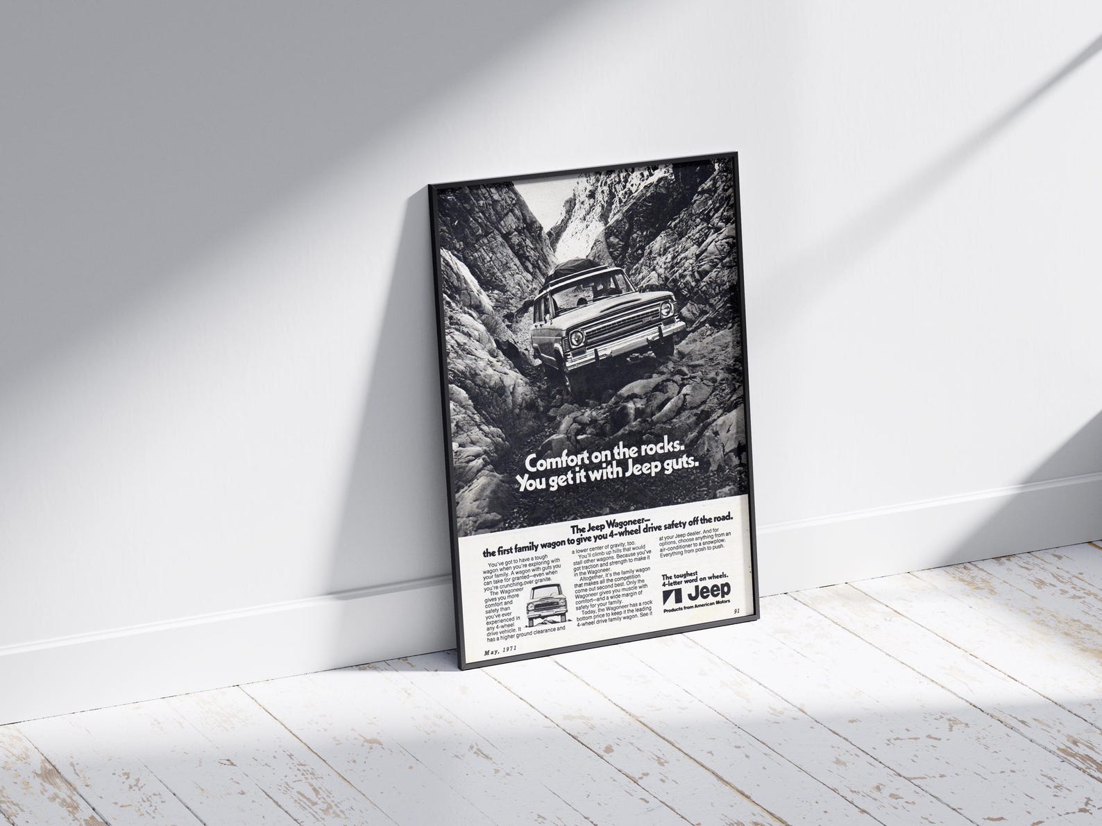 Jeep Vintage Magazine Poster Retro Advert Art Print, Perfect for Home ...